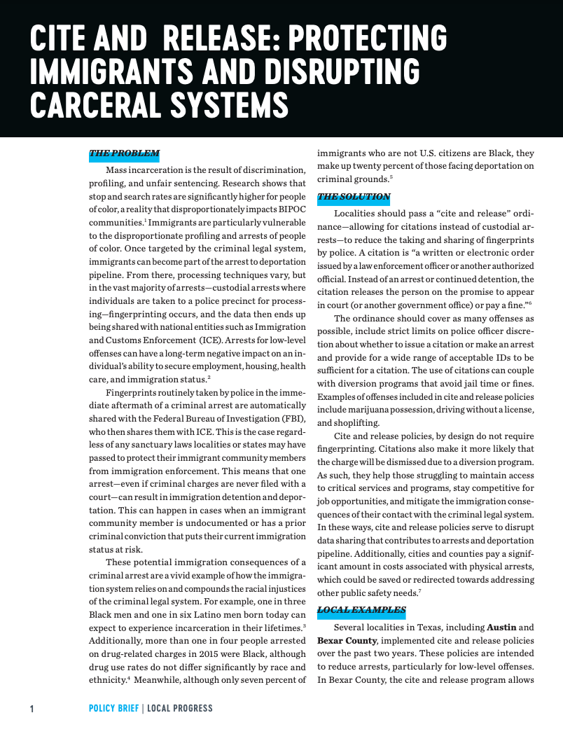 Public Safety - Local Progress