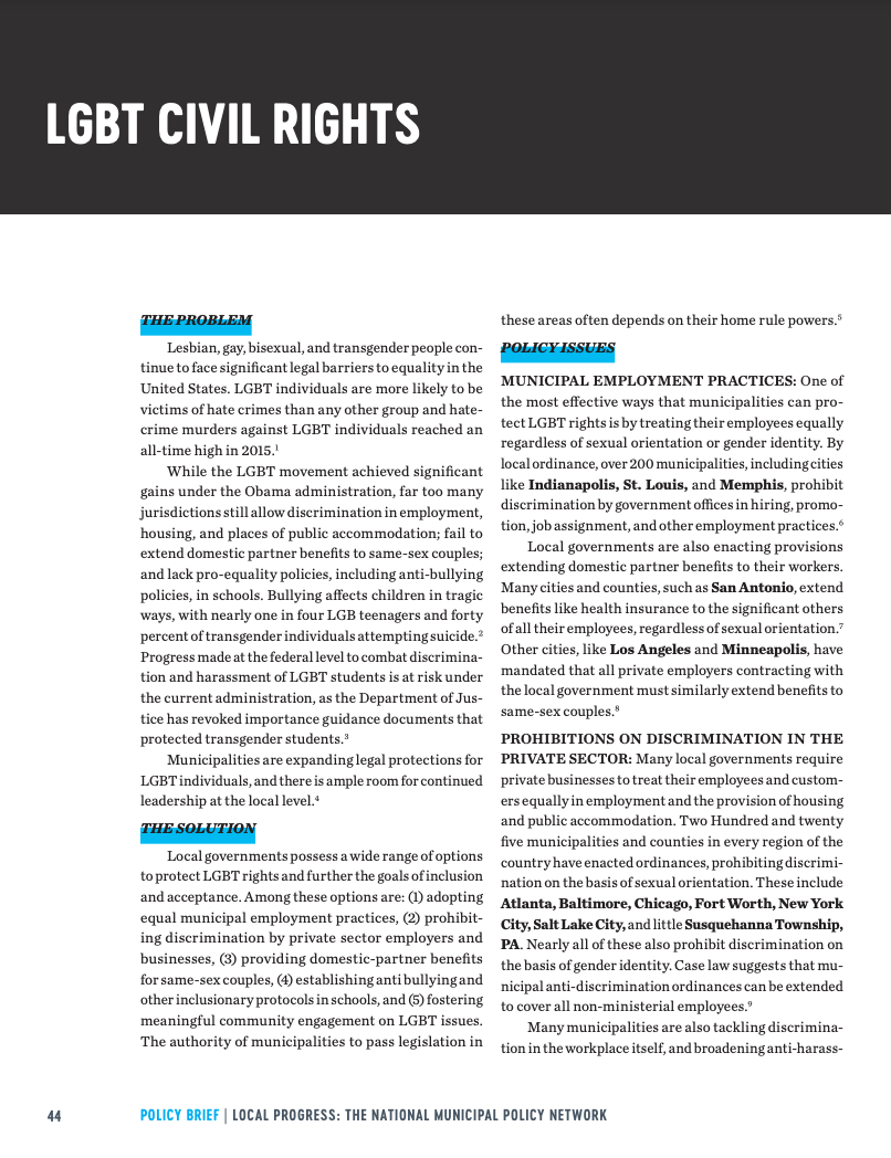 LGBT Civil Rights - Local Progress