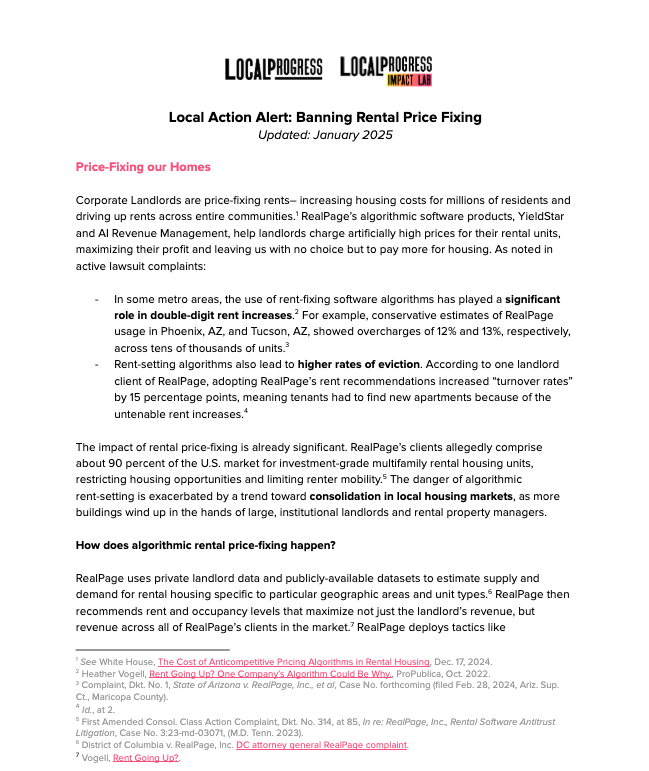 Algorithmic Rental Price Fixing - Local Progress